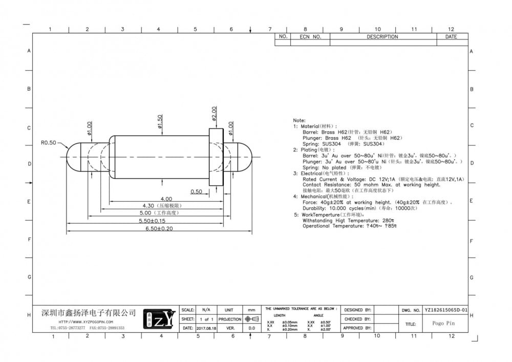 YZ182615065D-01 packaging page 3