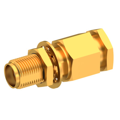 SMA / STRAIGHT JACK FEMALE CLAMP TYPE FOR 2/50 D CABLE GOLD CAPTIVE CONTACT for sale