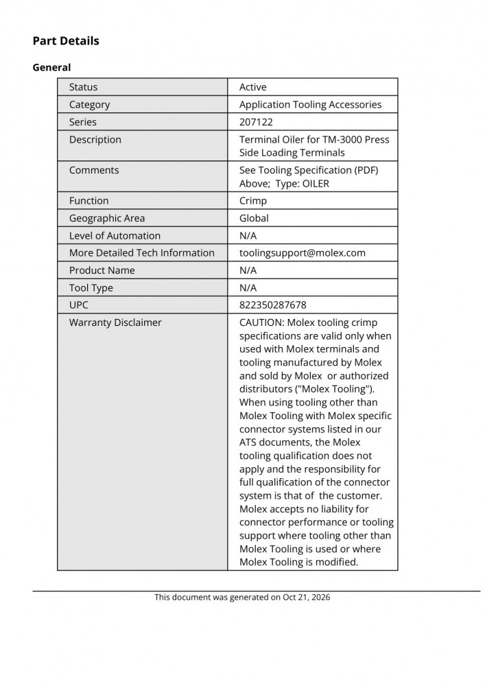 Molex 638017240 tooling specification page image 2