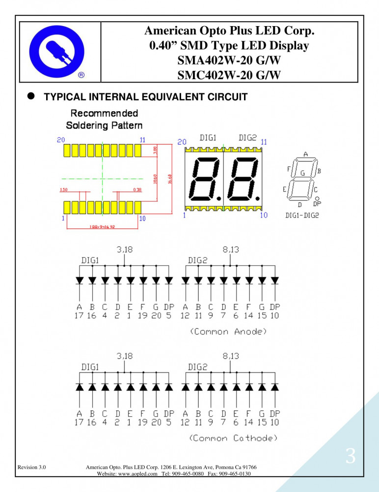 SMA402W-20 technical document, page 3