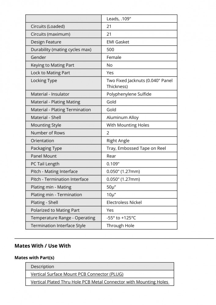 Technical document page 2 for MK-2E2-021-433-240S-EMI