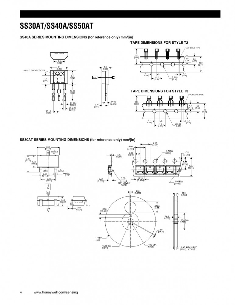 Honeywell SS40AF datasheet page 4