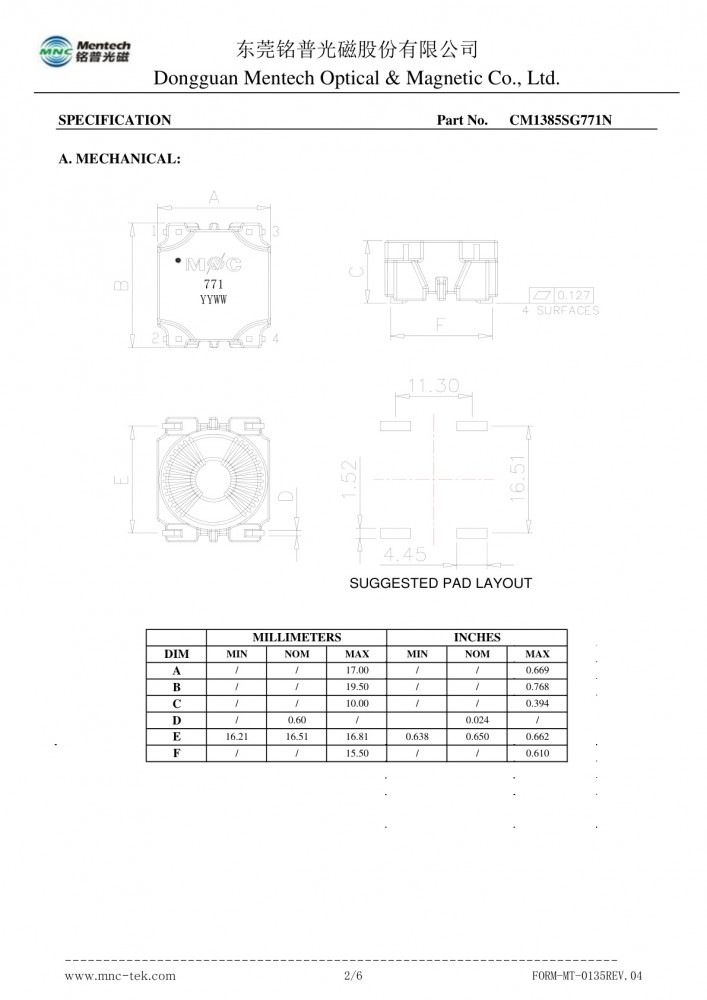 CM1385SG771N datasheet page 3