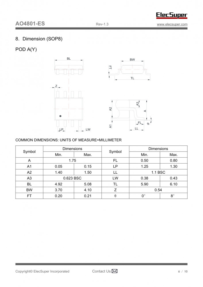 AO4801-ES datasheet page 6