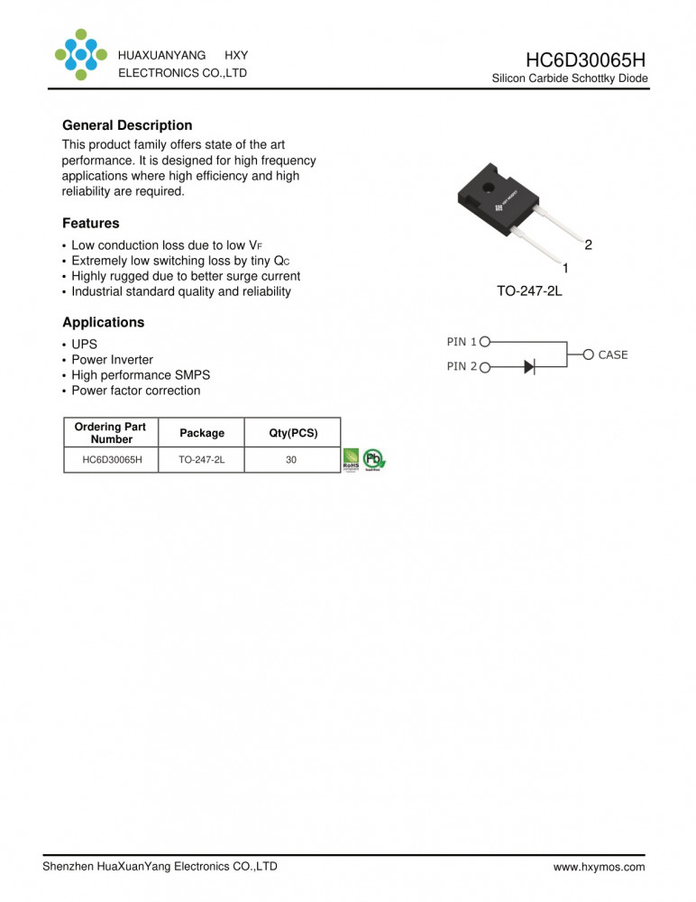 HC6D30065H datasheet page 1