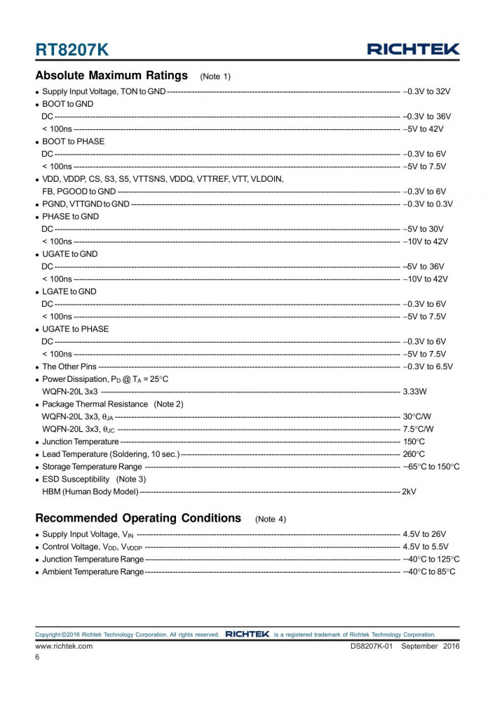 RT8207K datasheet page 6