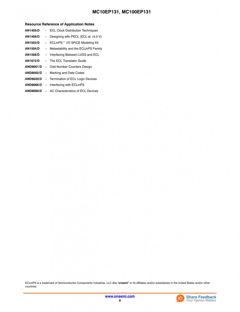 MC10EP131 datasheet page 9
