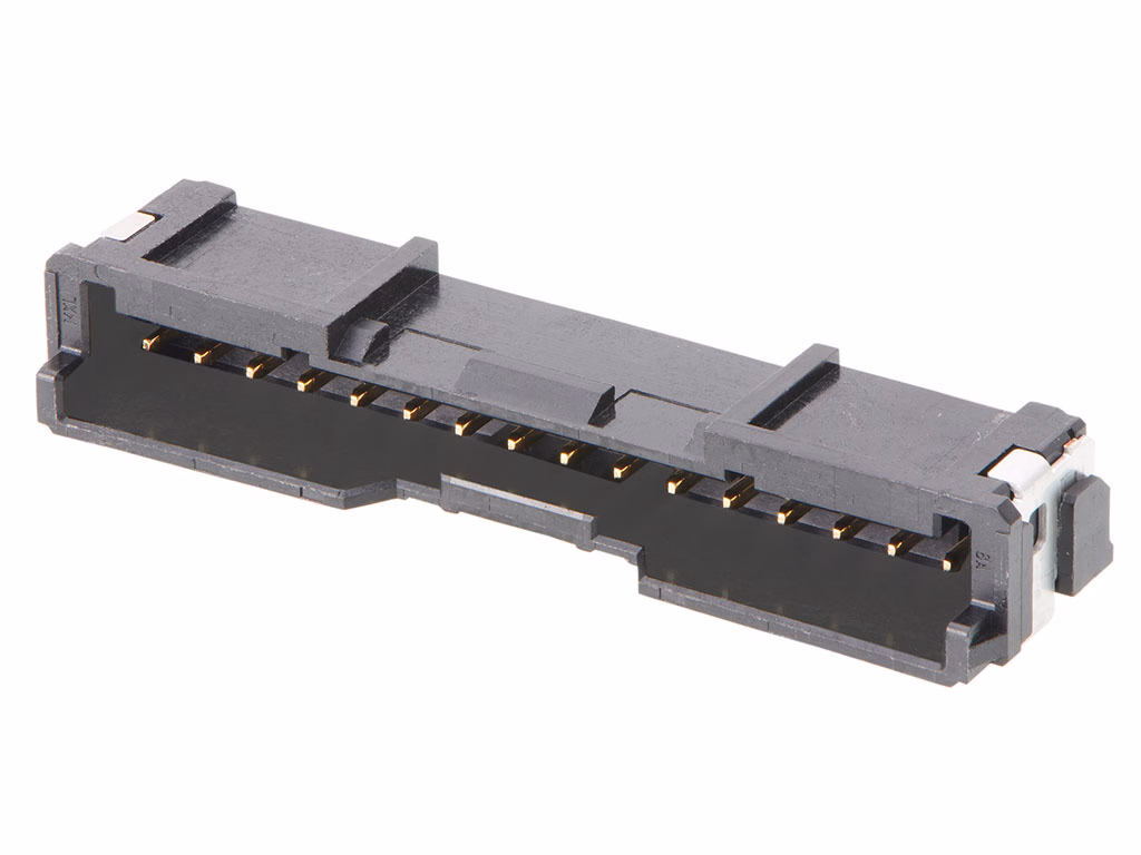 2.00mm Pitch, Micro-Lock Plus PCB Header, Single Row, Right-Angle, Surface Mount, 0.76µm Gold Plating, Positive Lock, 10 Circuits, Low-Halogen, Black