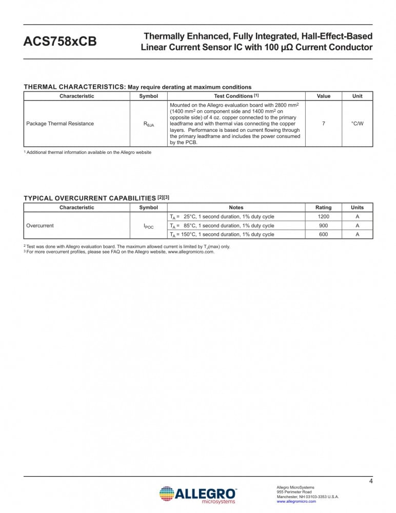 ACS758 datasheet page 4