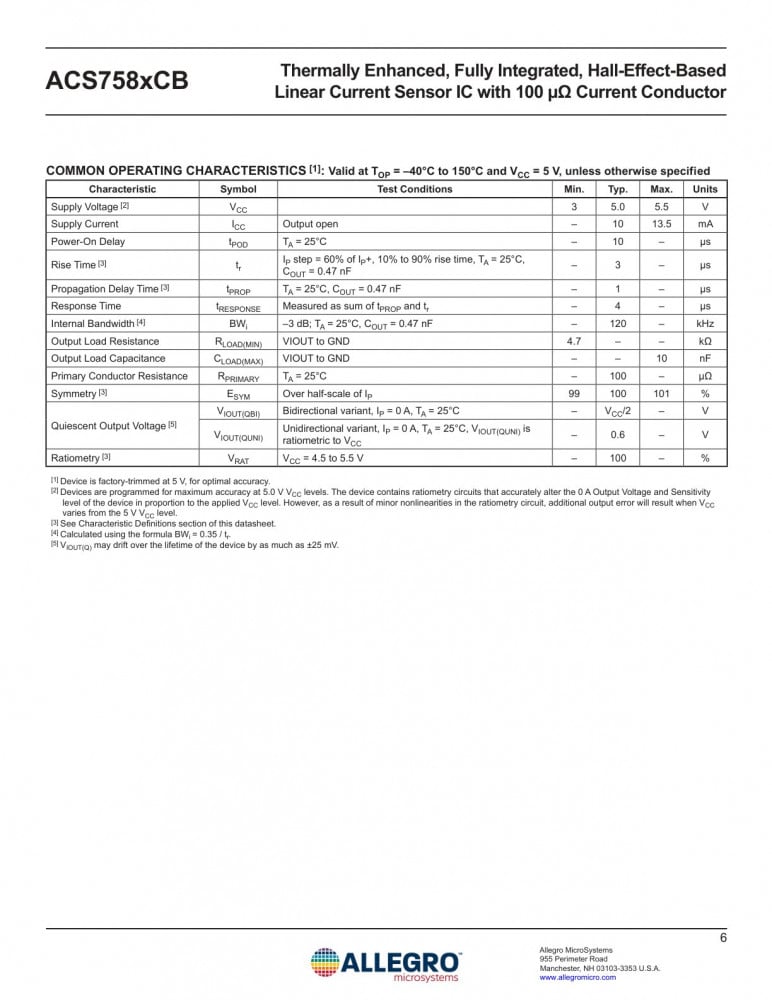 ACS758 datasheet page 6