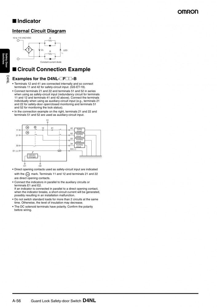 OMRON D4NL datasheet page 7