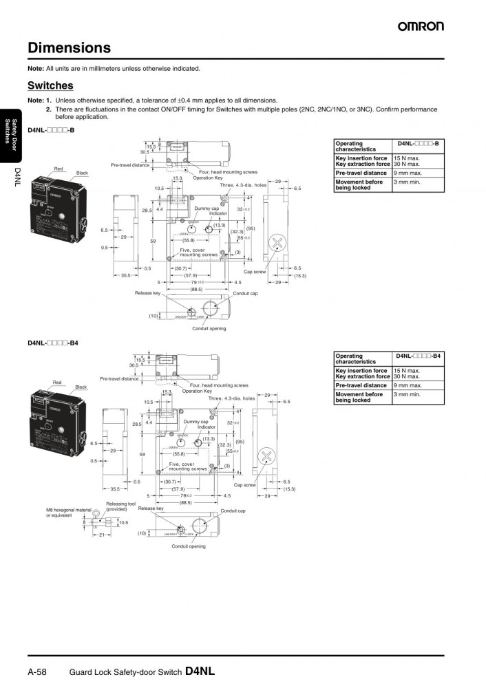OMRON D4NL datasheet page 9