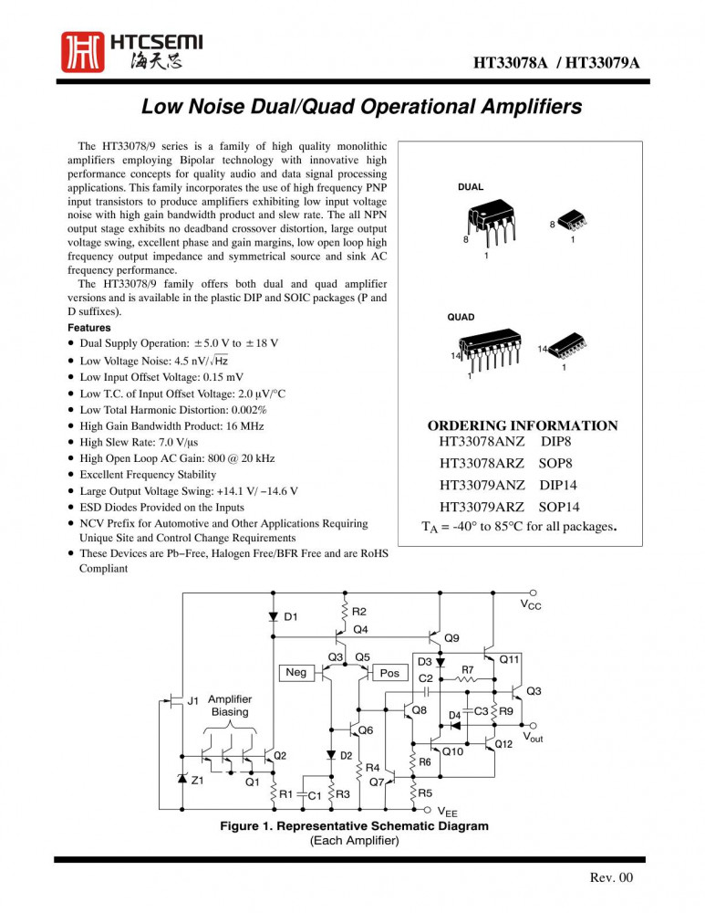 HT33078ARZ datasheet page 1