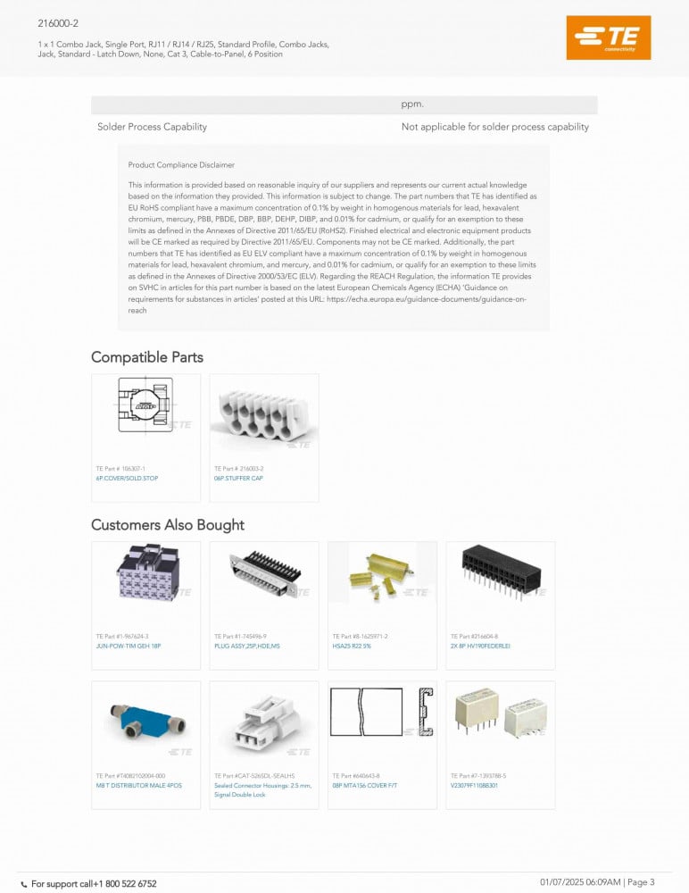 TE Connectivity 216000-2 technical document page 3