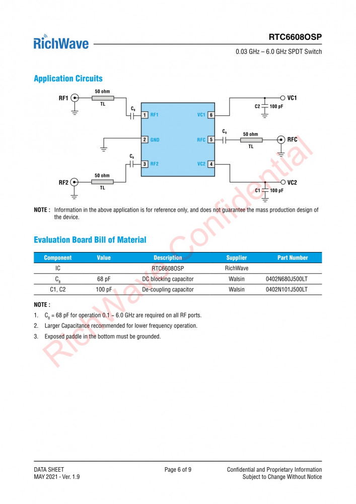 RTC6608OSP datasheet page 6