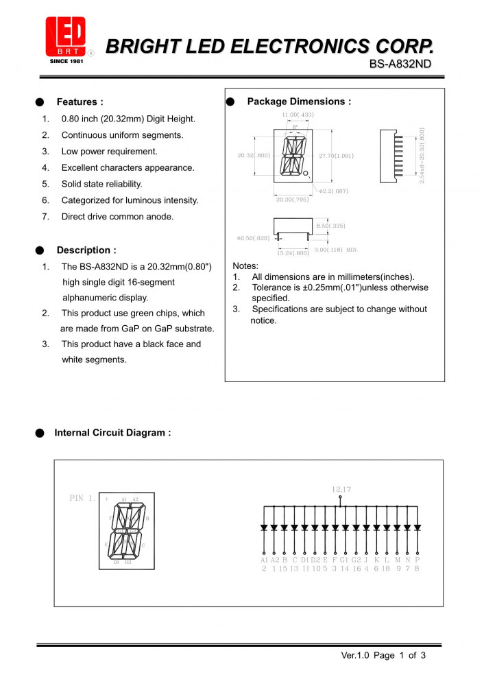 BS-A832ND technical document page 1