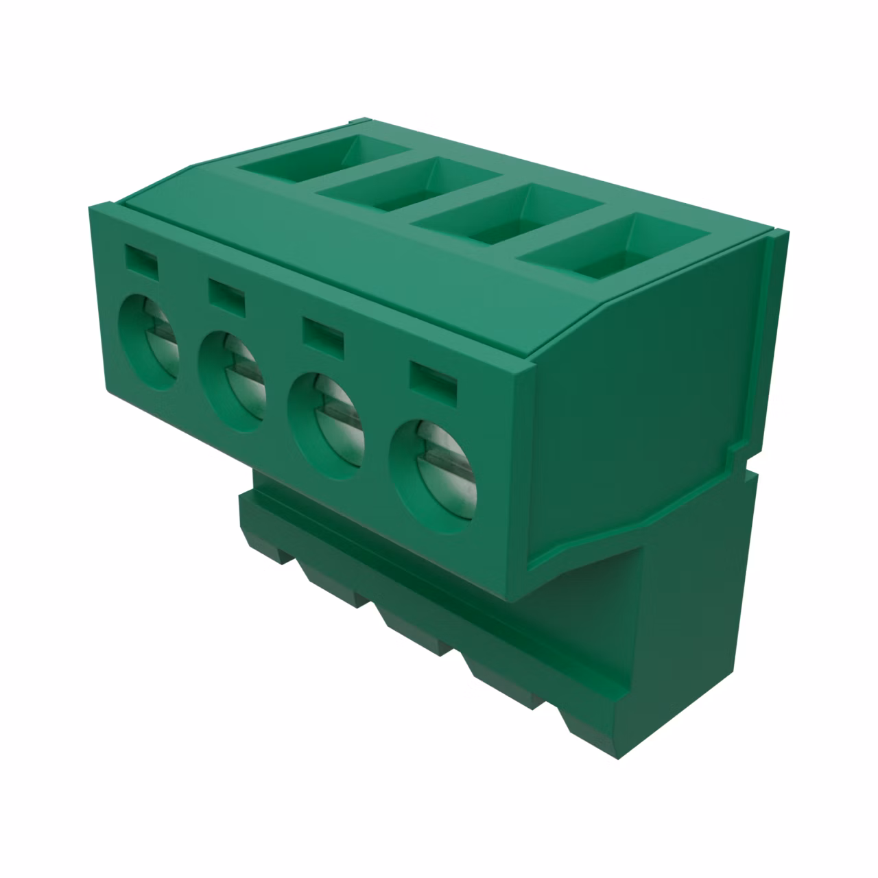 5.08mm Pitch Eurostyle 180° Wire Entry Plug, without Mounting Ends, 4 Circuits, Green for sale