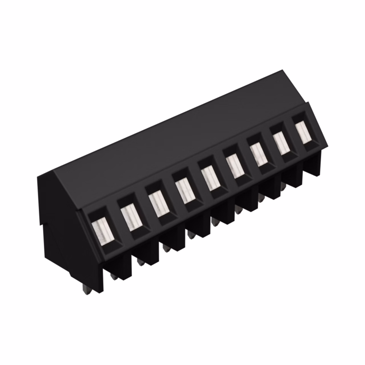 5.00mm Pitch Beau Eurostyle Low Profile, 35° Wire Entry, Single Level Modular Terminal Block, 9 Circuits for sale