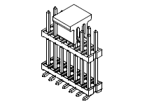 2.00mm Pitch Milli-Grid Header, Vertical, Surface Mount, Dual Row Dual Body, 6 Circuits, 0.75µm Gold (Au) Plating, 8.13mm Stacking Height, with Cap, Tape and Reel, Lead-Free for sale