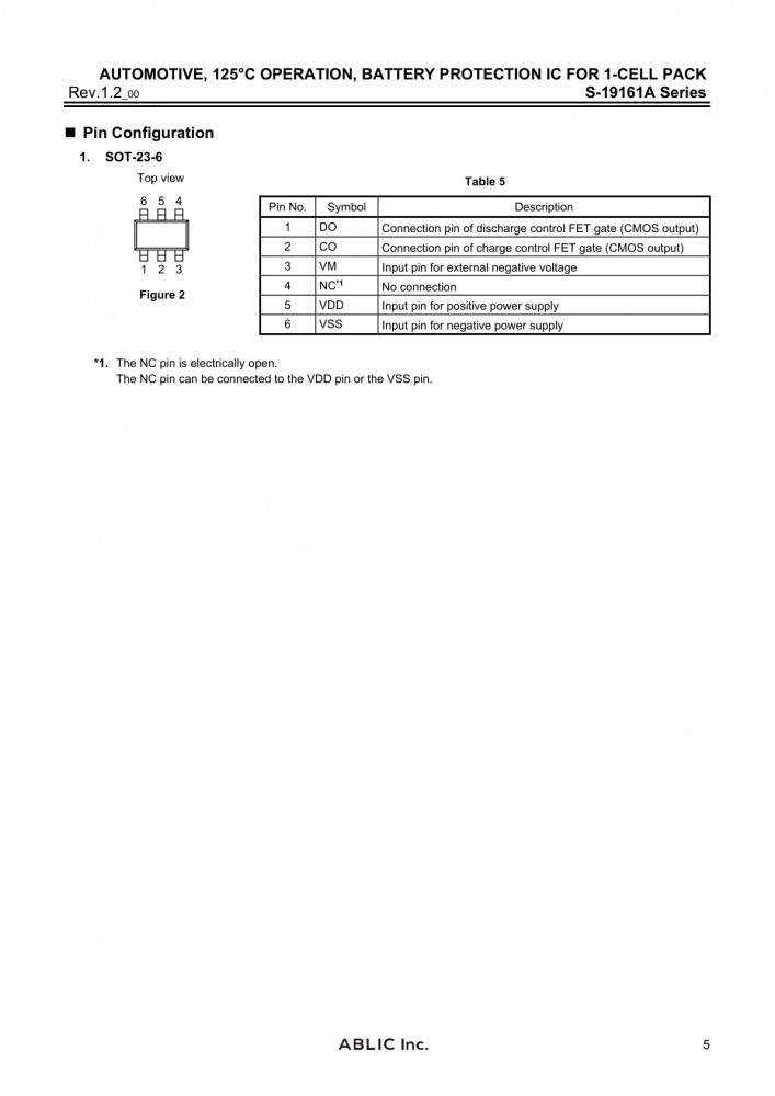 S-19161A datasheet page 5