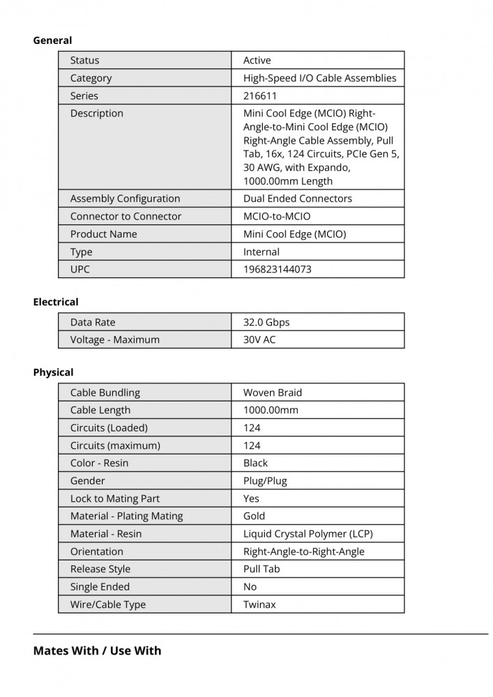 MOLEX 2166111128 technical document image 2
