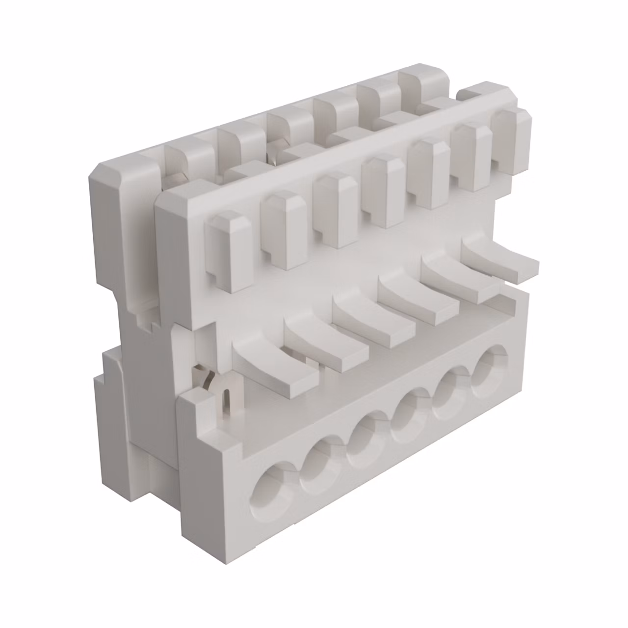 Appli-Mate RAST 2.5 IDT Housing, 2.50mm Pitch, Direct/Indirect, Female, 5 Circuits, Position Keys A, B, E, and F Removed, Polarizing Rib Between Circuits 2 and 3