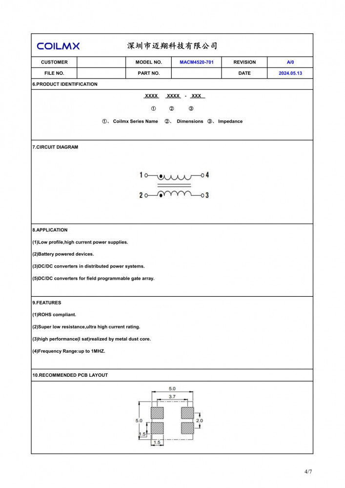 MACM4520-701 specification page 4