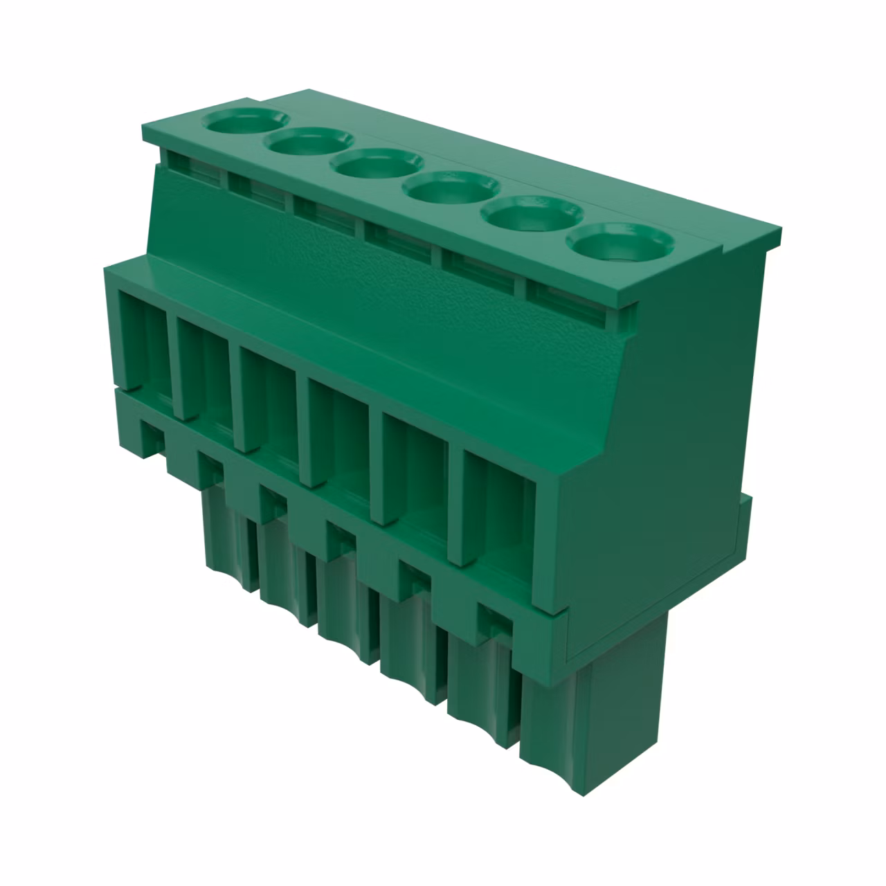 3.50mm Pitch Eurostyle Vertical Plug, Rear Wire Entry, Green Housing, Gold (Au) Plated, 6 Circuits for sale