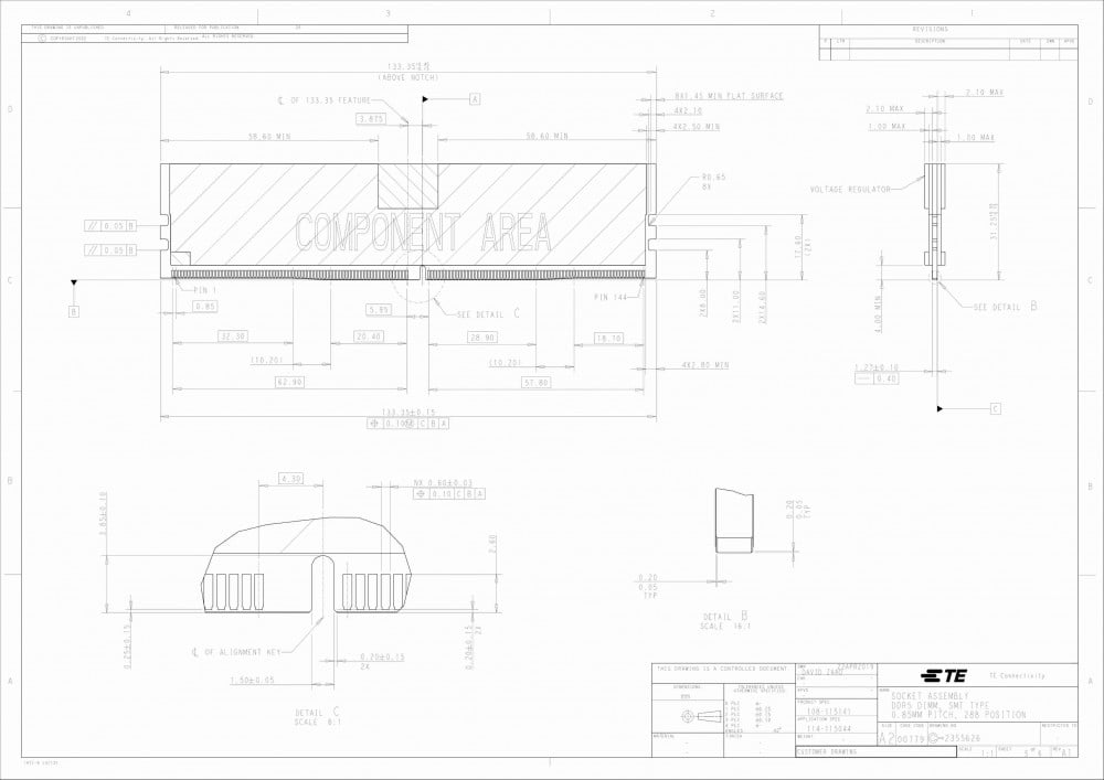 TE Connectivity 2-2355626-1 drawing page 5