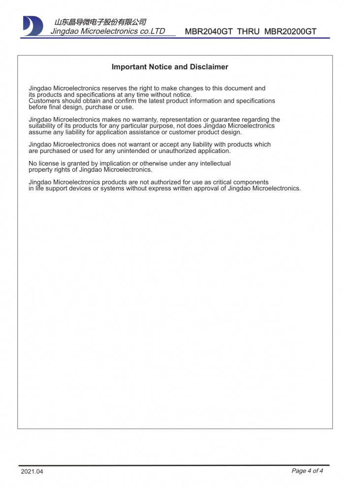 MBR20100GT datasheet page 4