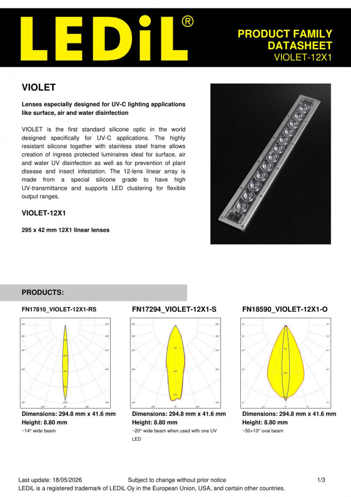VIOLET-12X1-W technical document page 1