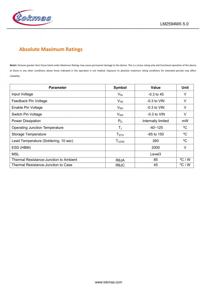 LM2594 datasheet page 5