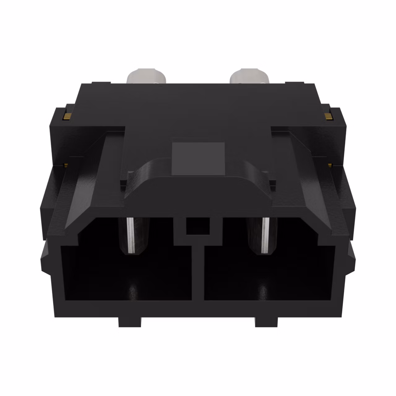 Mini-Fit Sr. Right-Angle Header, 10.00mm Pitch, Single Row, 2 Circuits, 3.50mm Tail Length, for 1.57mm PCB, Silver (Ag) Plating, with Clip for sale