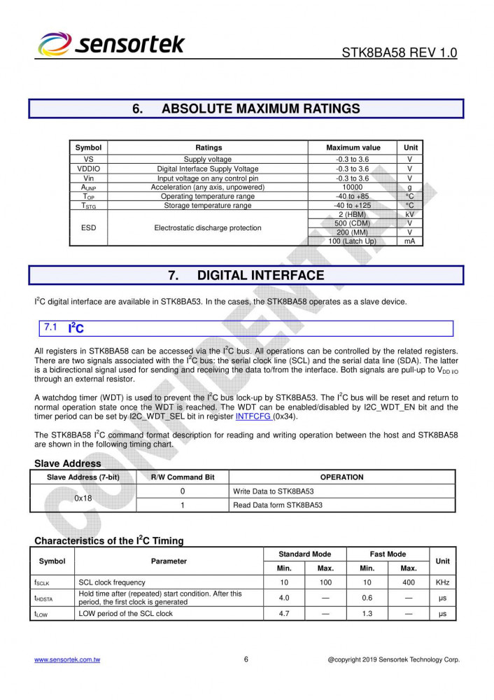 STK8BA58 datasheet page 7
