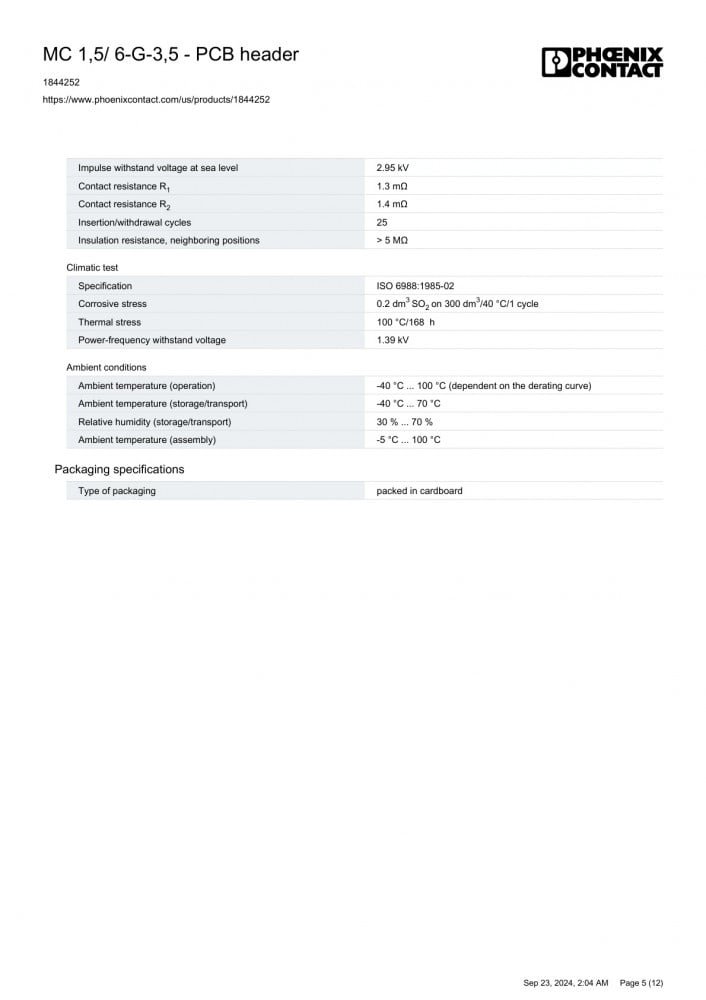 Phoenix Contact 1844252 technical document page 5