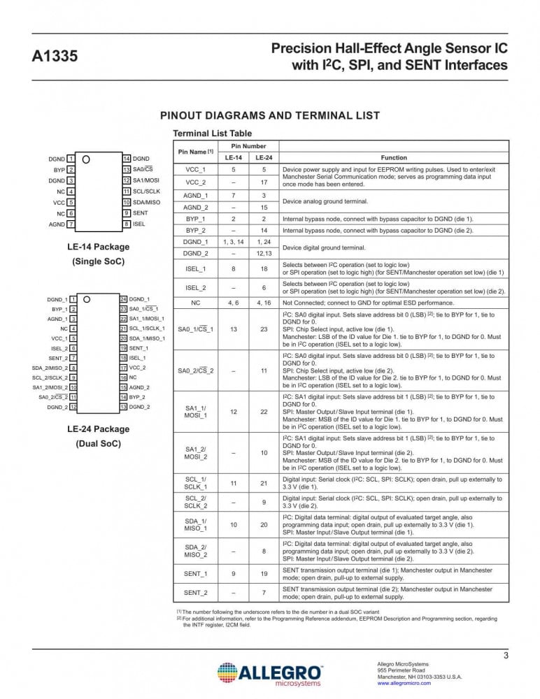 A1335 datasheet page 3