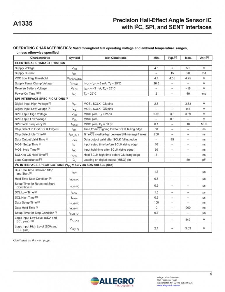 A1335 datasheet page 4