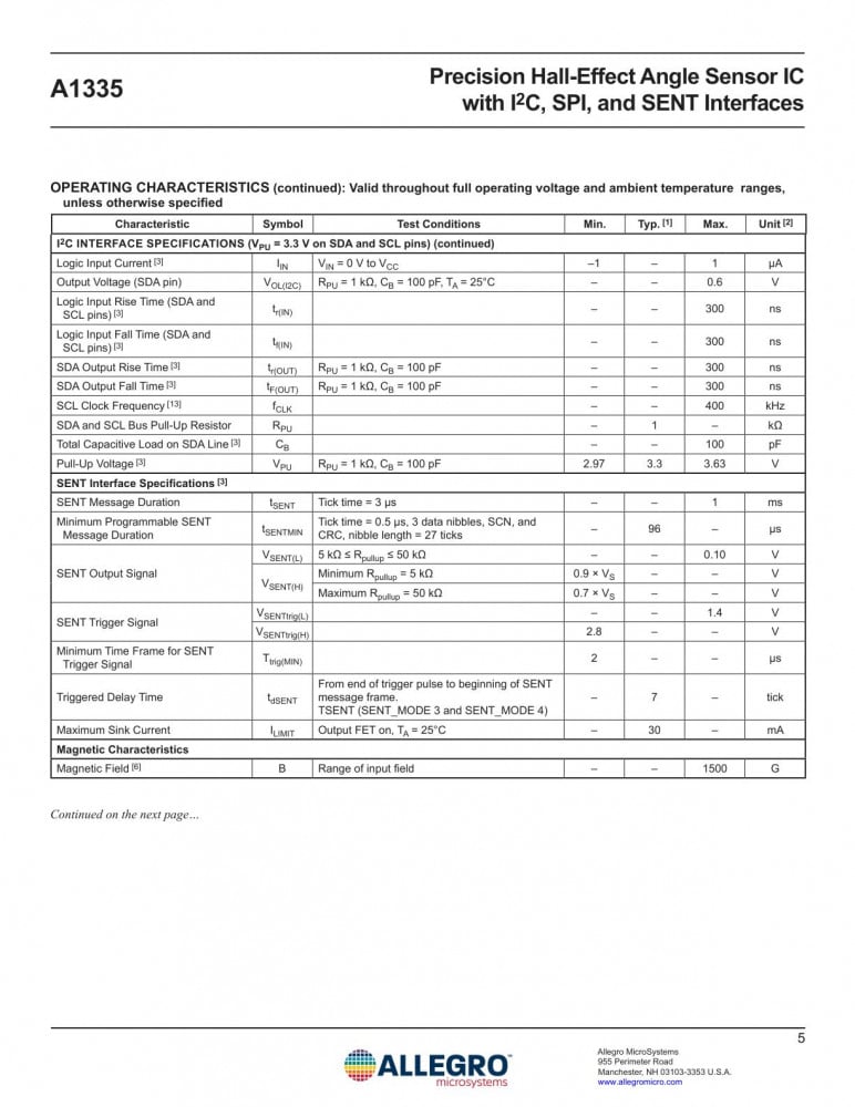 A1335 datasheet page 5