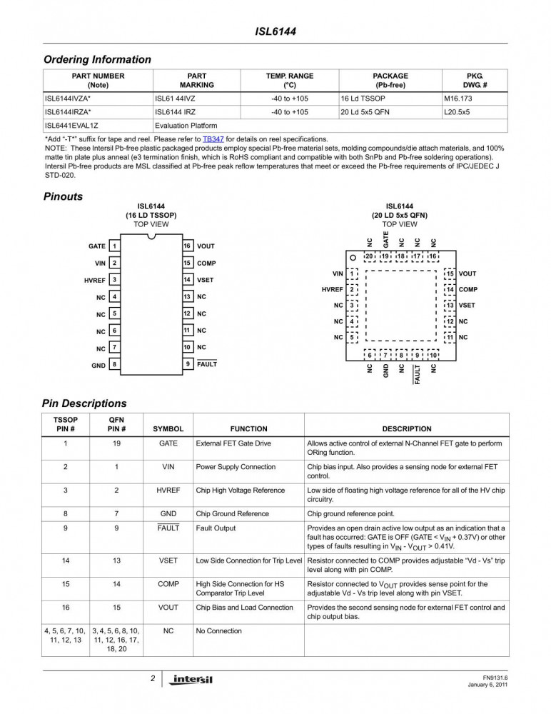 ISL6144IV datasheet page 2