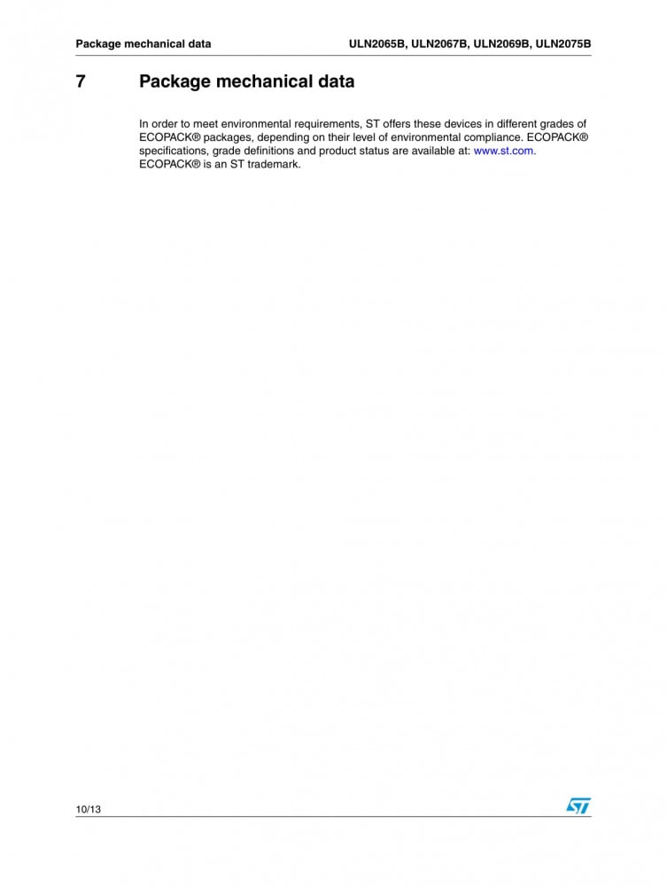 ULN2065B datasheet page 10