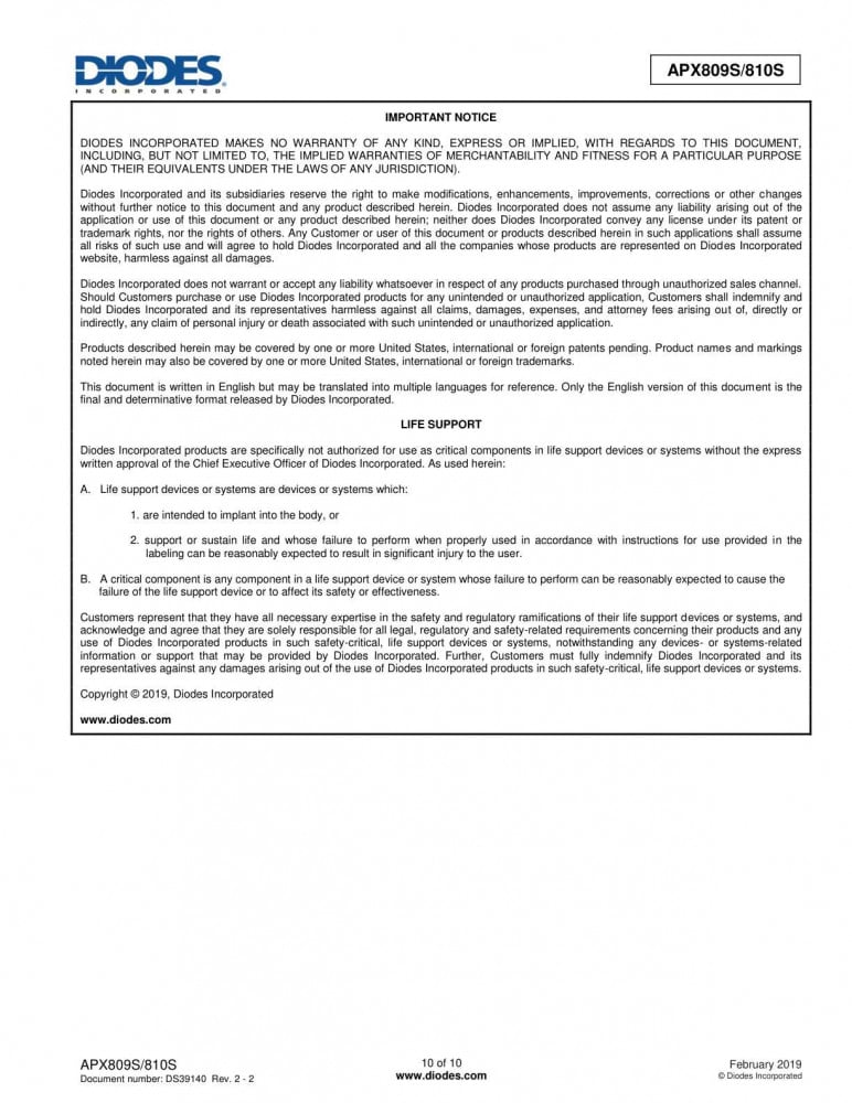 APX809S datasheet page 10