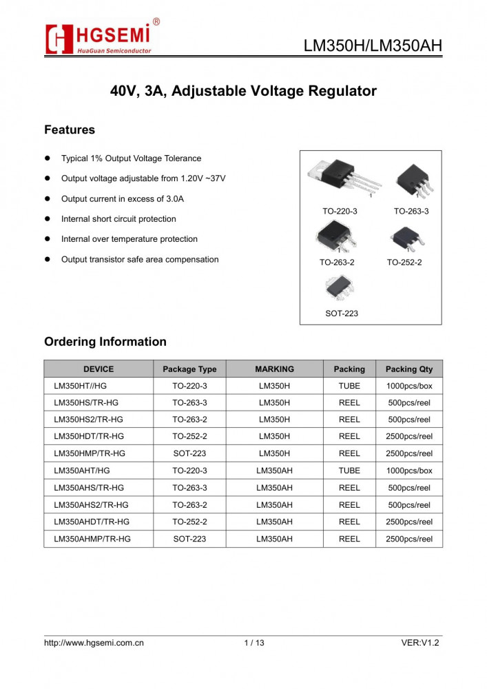 LM350AHT/HG datasheet page 1