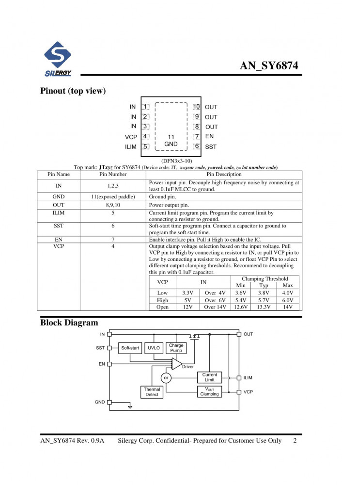 SY6874DBC datasheet page 2