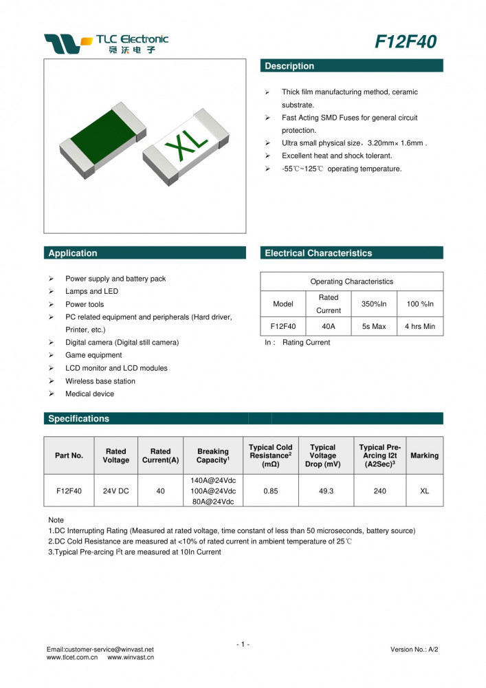 F12F40 datasheet page 2