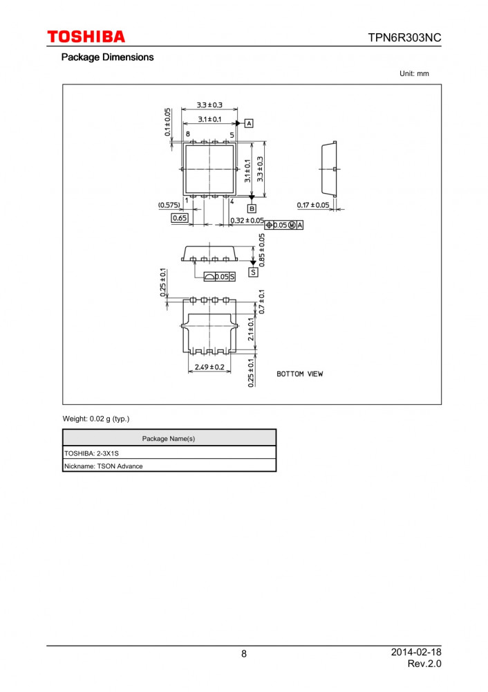 TPN6R303NC datasheet page 8