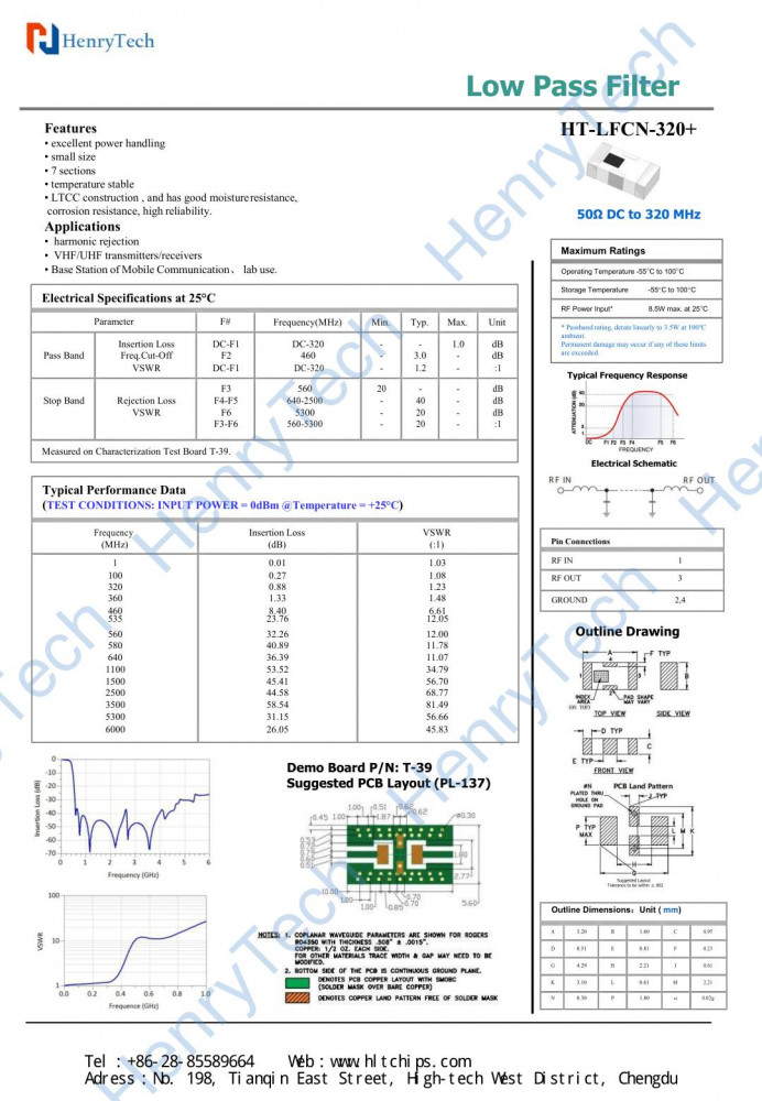 HT-LFCN-320+ technical document page 1