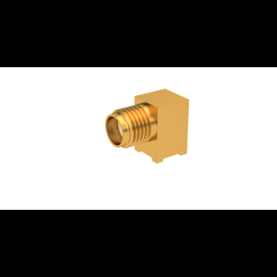 SMA / SQUARE FLANGE JACK RECEPTACLE WITH TAB CONTACT