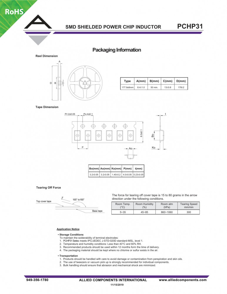 PCHP31 series technical document page 3