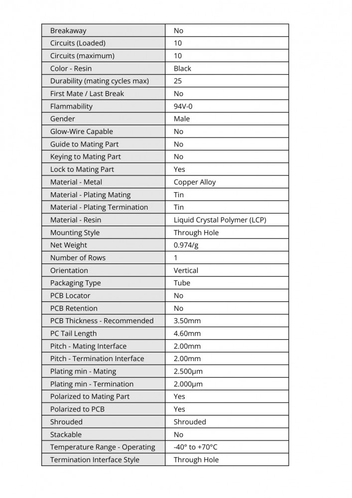 MOLEX Milli-Grid product specification, page image 3