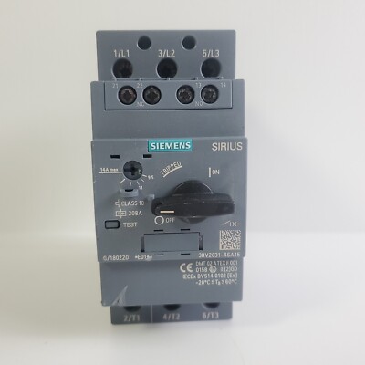 SIEMENS 3RV20314DA15 Motor Protective Circuit Breaker